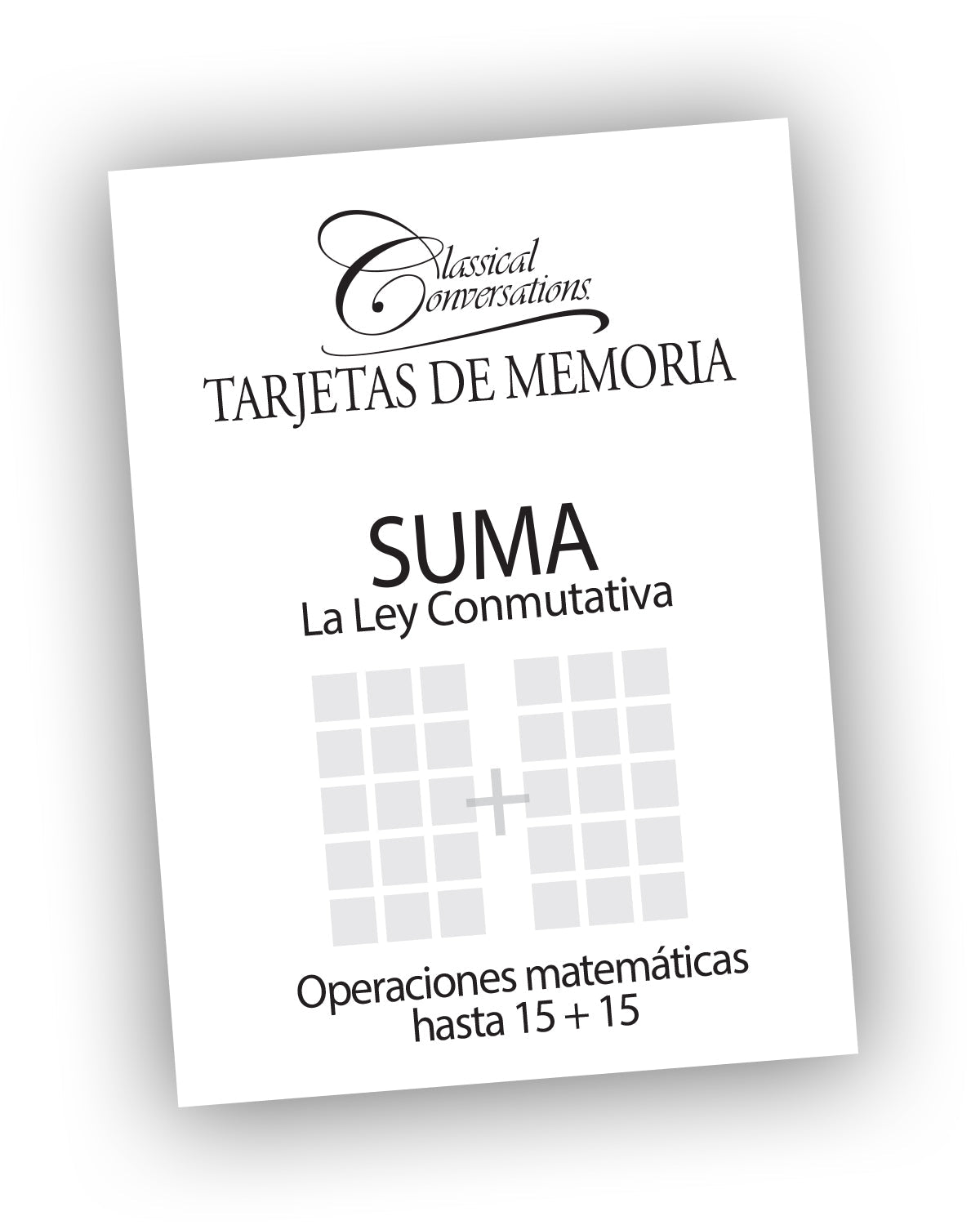 Tarjetas de Memoria Suma La Ley Conmutativa (CC Math Flashcards Spanis