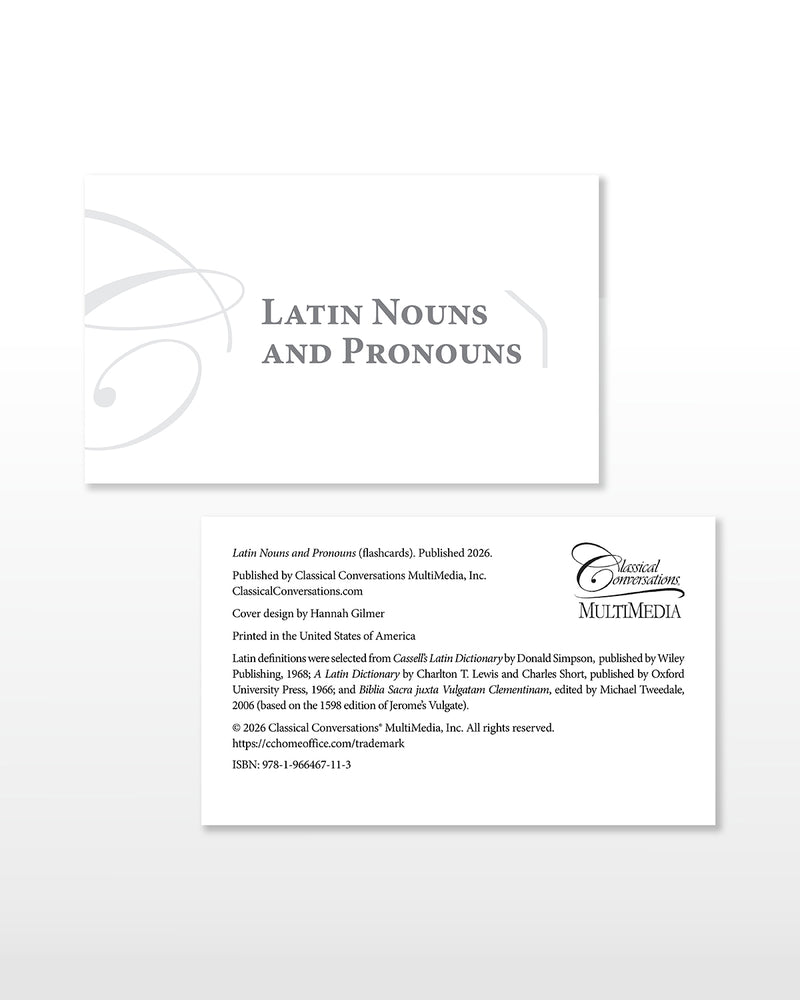 Latin Nouns and Pronouns Flashcards